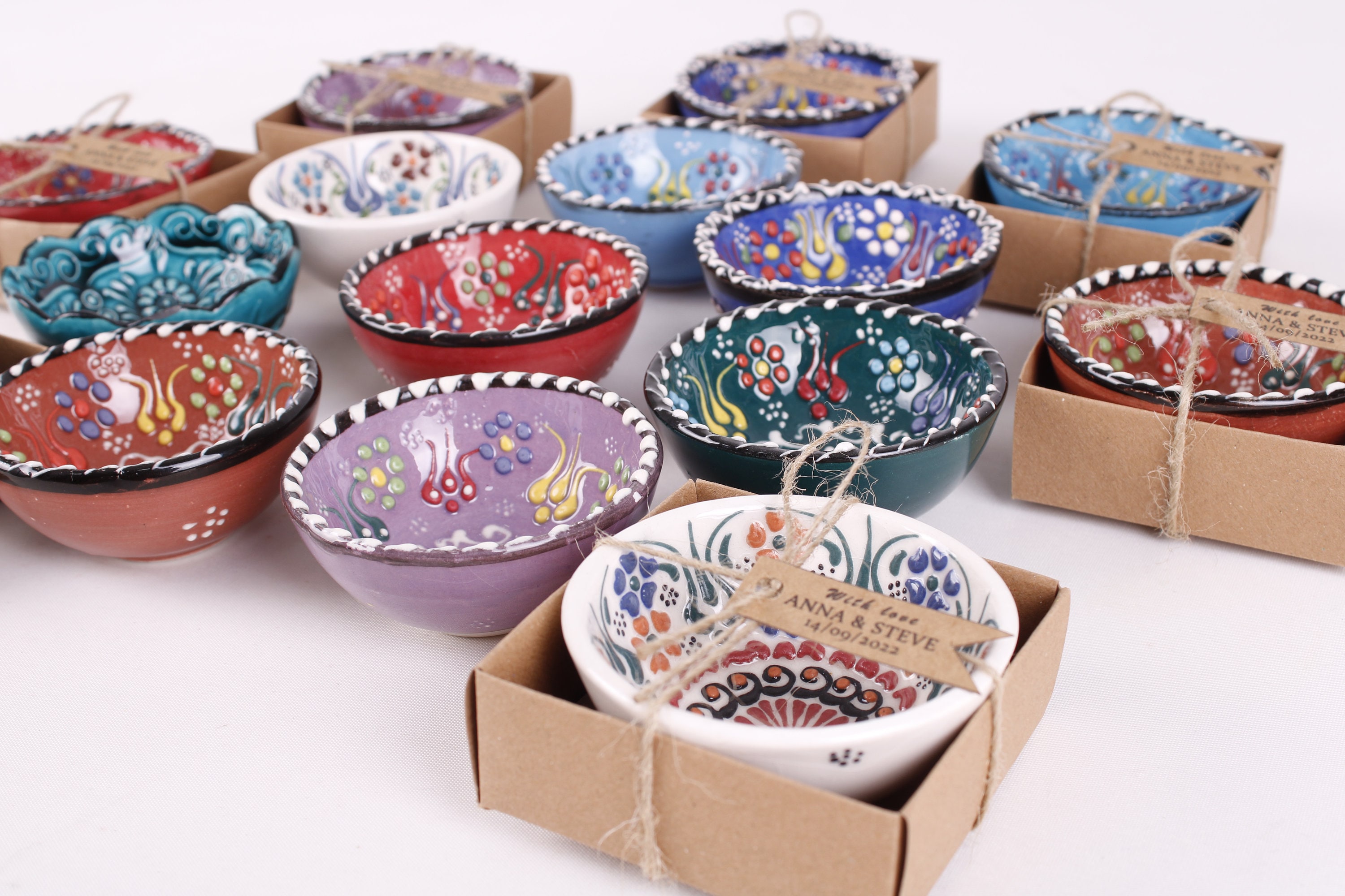 Personalized Bowl Wedding Favors for Guests in Bulk, Turkish Cini ...
