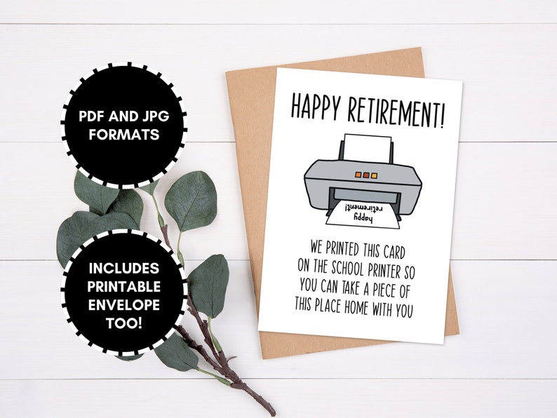 Printable Teacher Retirement Card, Principal Retirement Gift, Printable ...