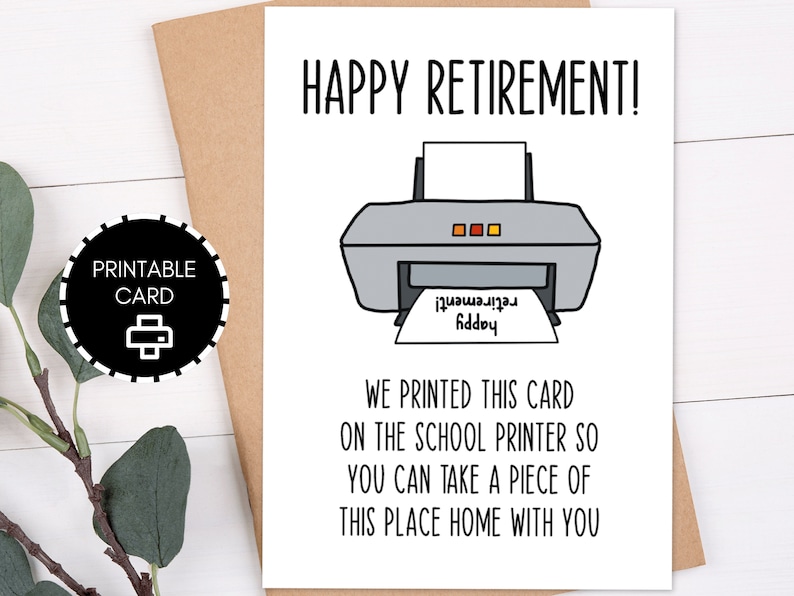 Printable Teacher Retirement Card, Principal Retirement Gift, Printable ...