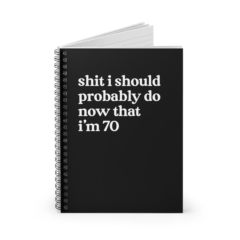 70th Birthday Gift Funny Turning Seventy Notebook 70 Years - Etsy