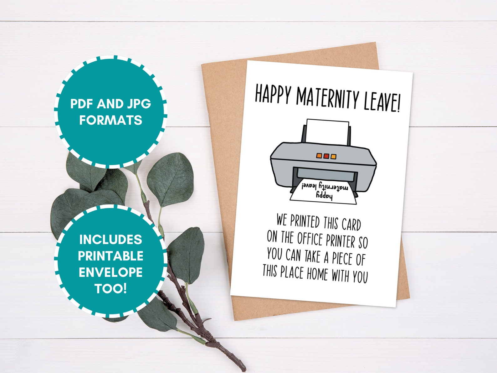 Printable Maternity Leave Card Funny Maternity Gift From - Etsy