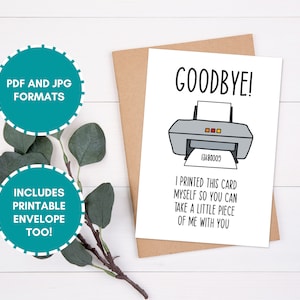 Goodbye Card Printable, Funny Goodbye Farewell Gift, 5x7 Card With ...