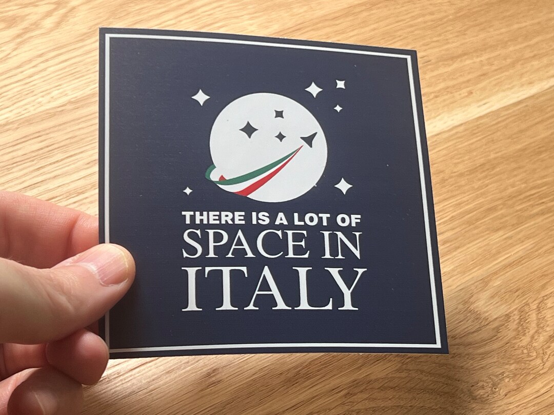Rare Italian Space Agency Sticker // 4" Vinyl // for the Space and ...