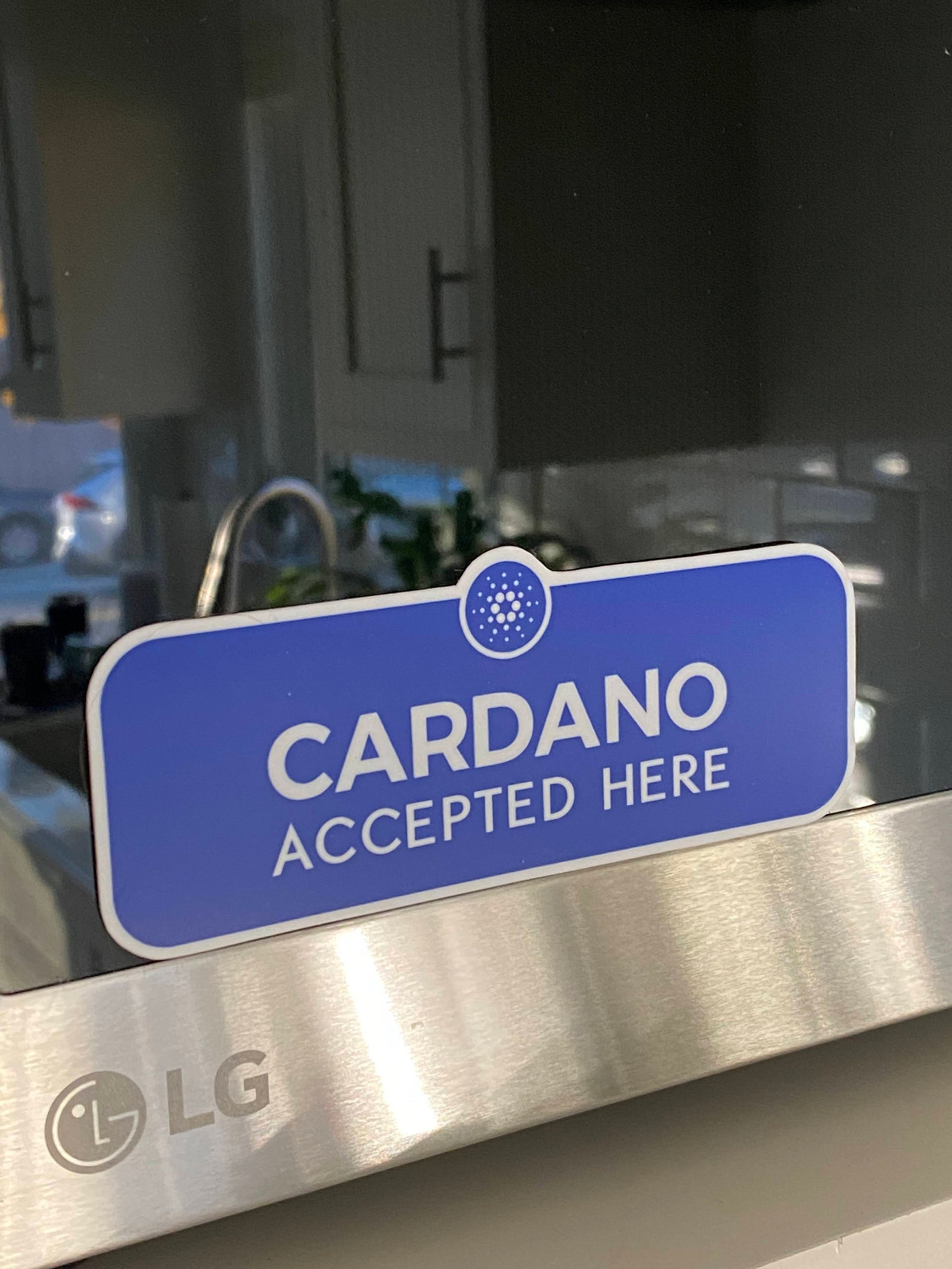 Cardano Accepted Here Sticker, Blue Vinyl (5x2") - Etsy