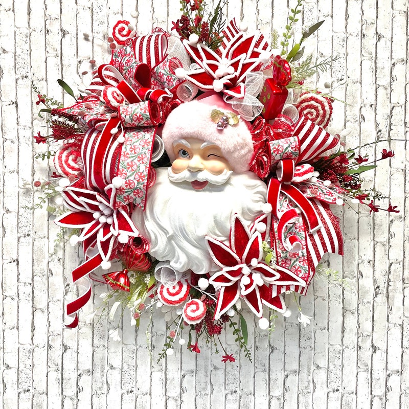 Santa Wreath - Etsy