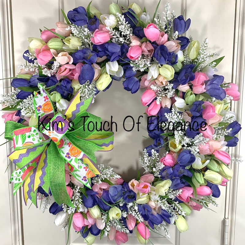 Tulip Wreath - Etsy