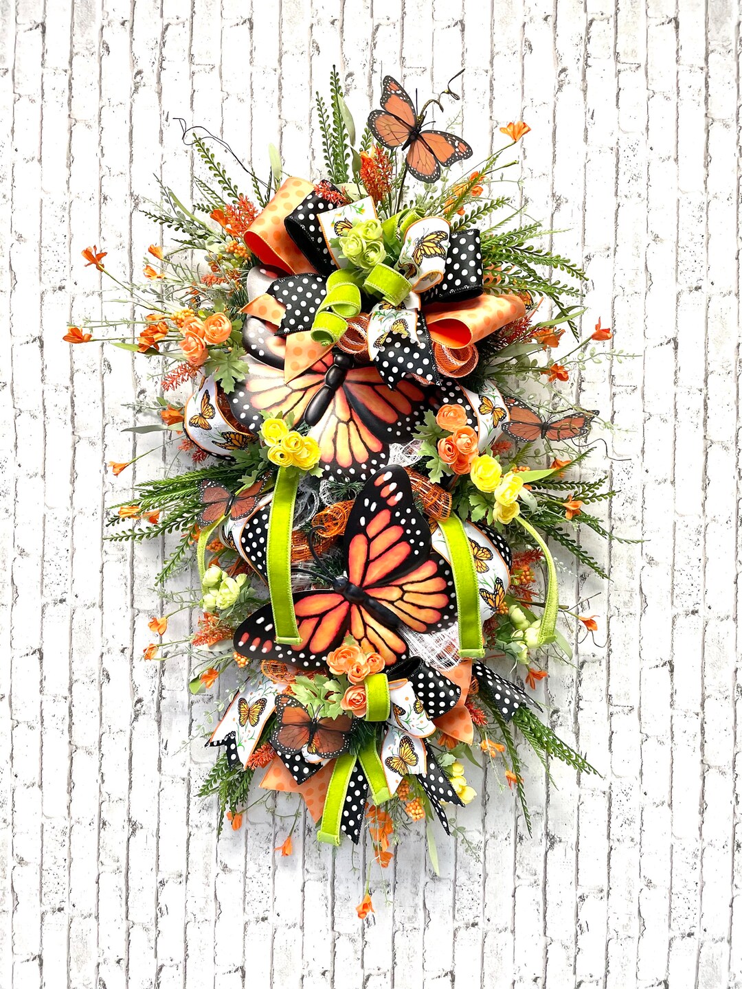 Monarch Butterfly Swag, Butterfly Swag, Butterfly Door Decor, Door ...