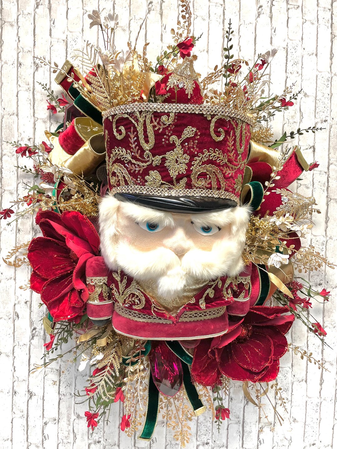 Nutcracker Wreath, Glam Nutcracker Wreath, Christmas Wreath ...