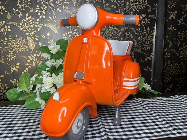 Orange Scooter Planter - Etsy