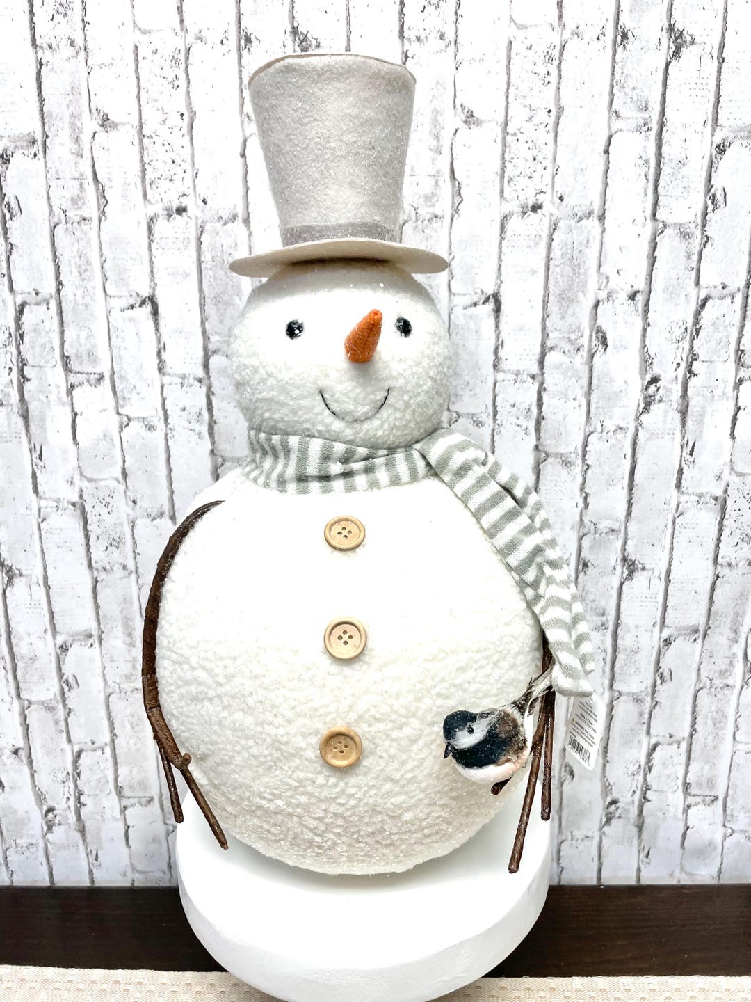 Snowman in Neutral Colors, 19 Inch Snowman, Christmas Home Decor ...