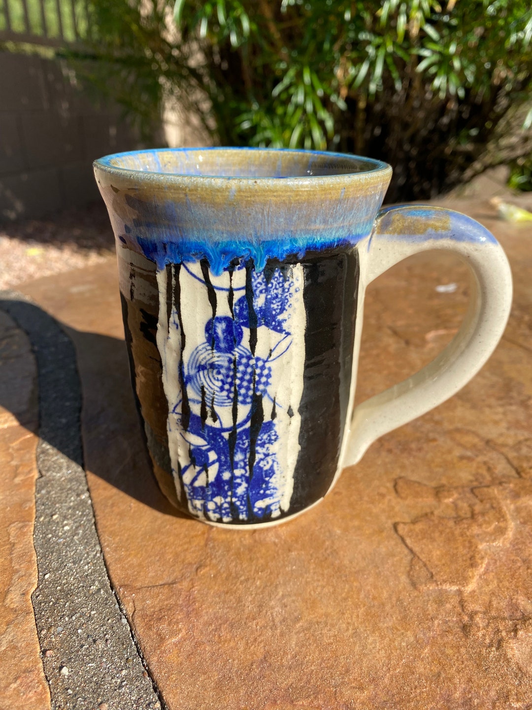 Sgraffito Mug With Underglaze Transfers - Etsy