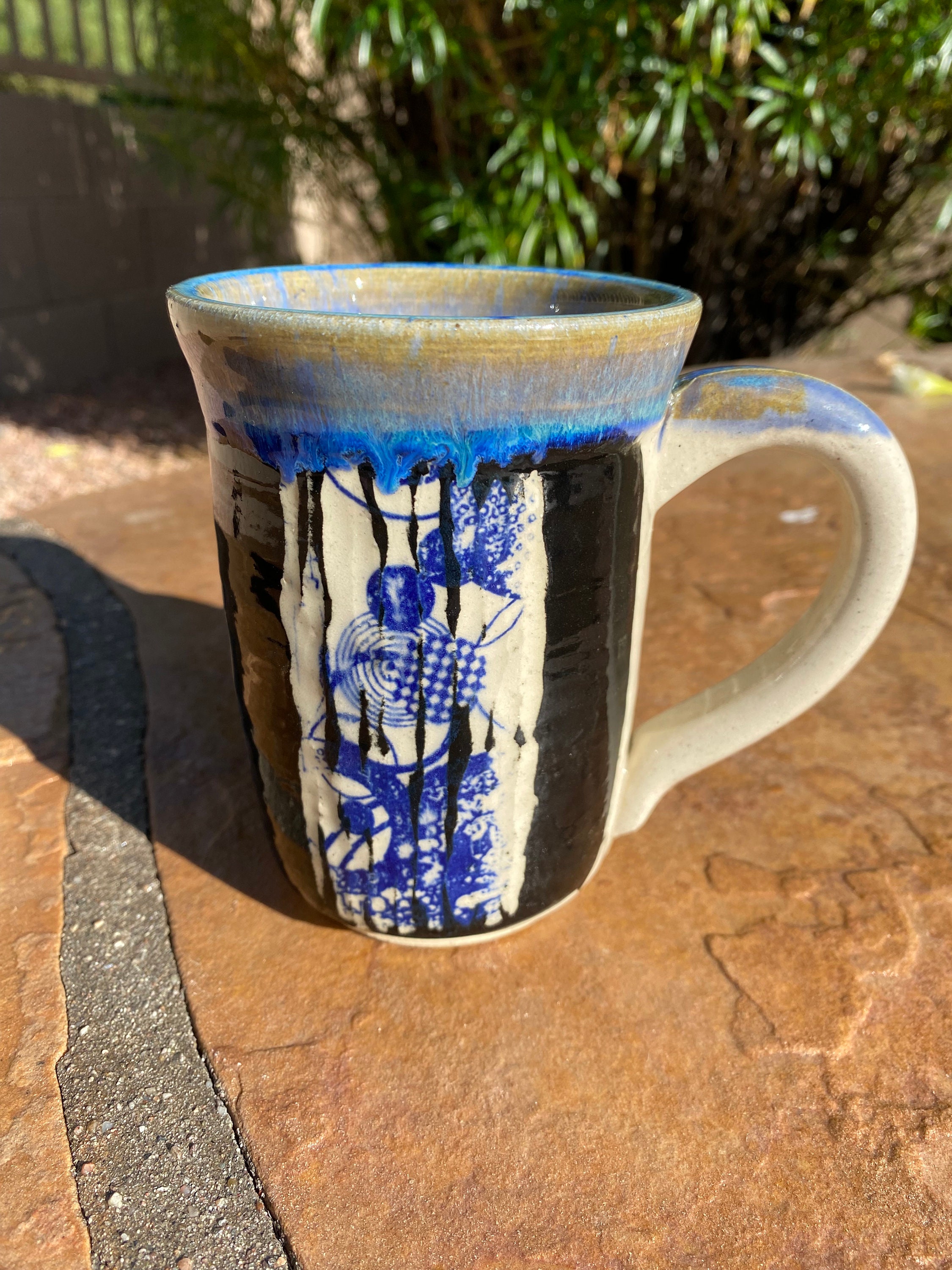 Sgraffito Mug With Underglaze Transfers - Etsy