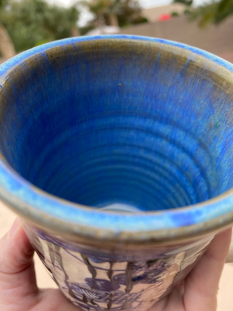 Sgraffito Mug With Underglaze Transfers - Etsy