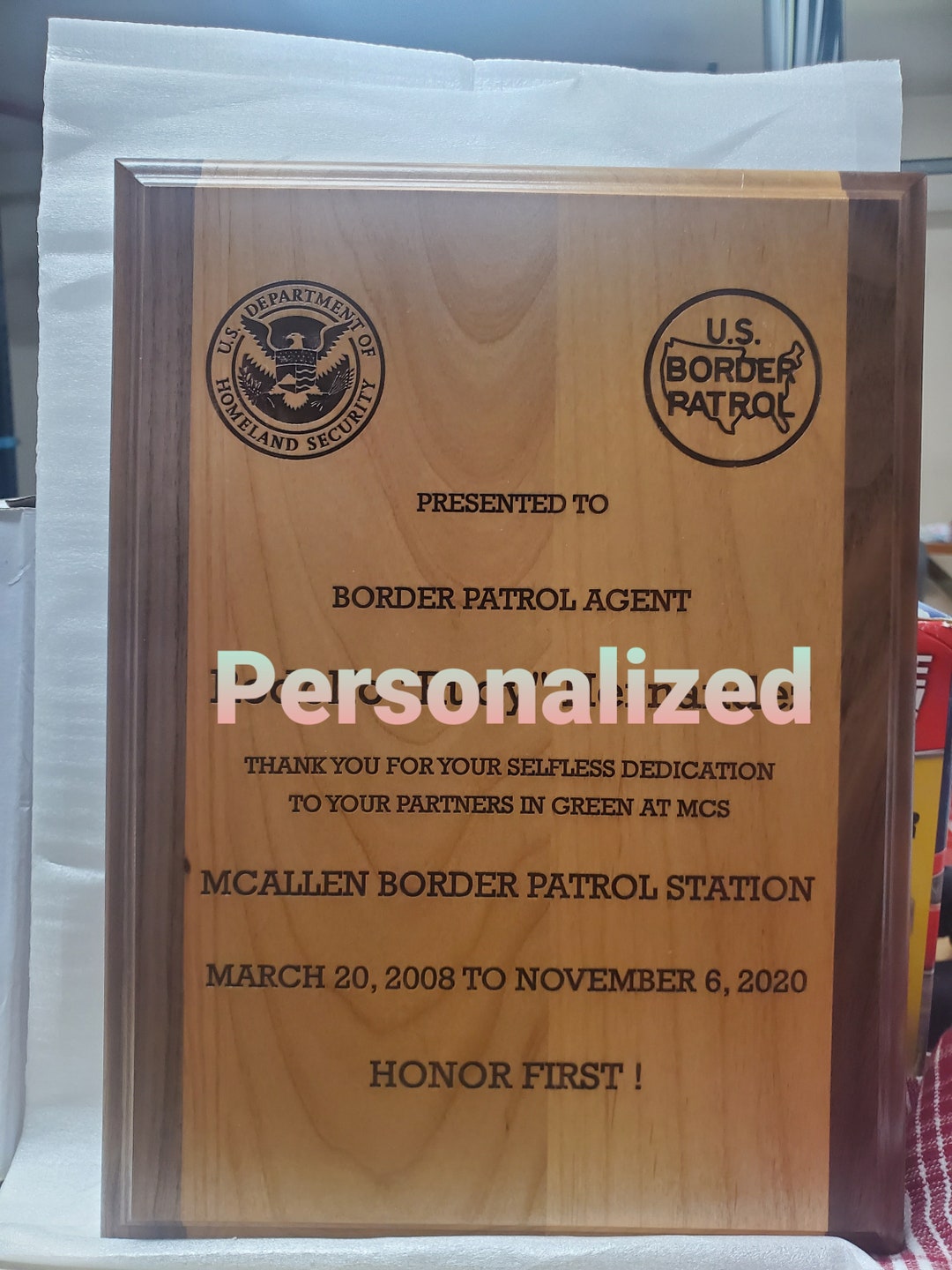 Genuine Red Alder & Genuine Walnut Plaque - Etsy