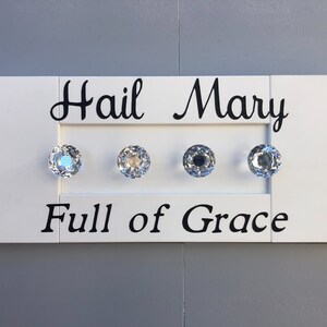 Hail Mary Full of Grace Rosary Holder - Etsy