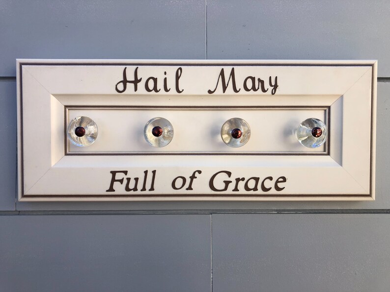 Hail Mary Full of Grace Rosary Holder - Etsy