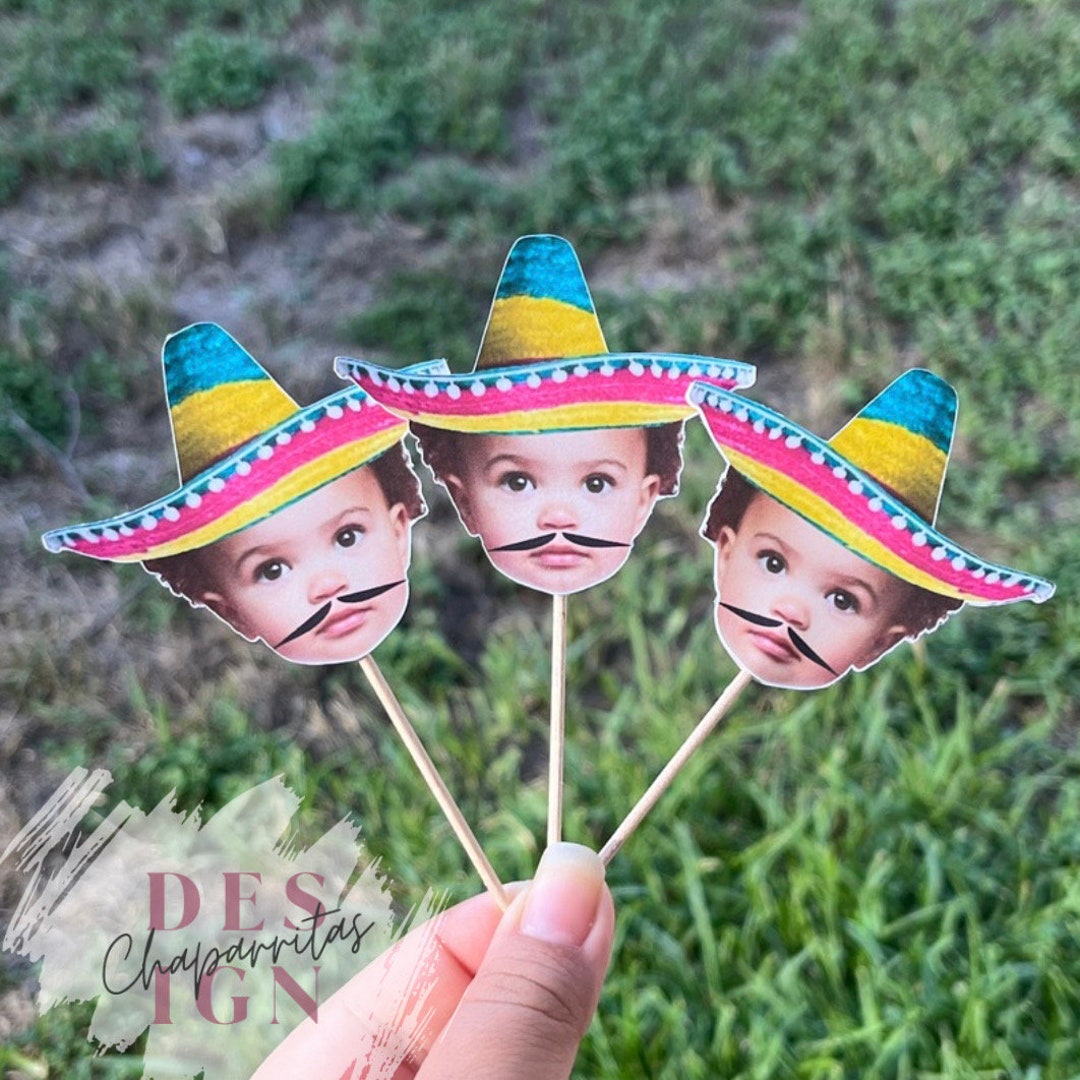 Sombrero Cupcake Toppers, Cupcake Toppers, Fun Cupcake Toppers, 24 ...