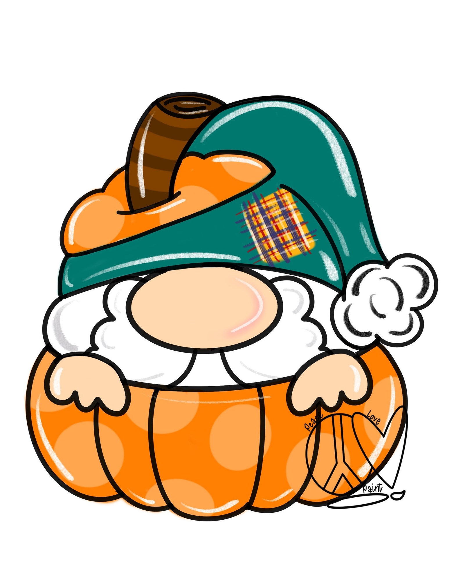 Pumpkin gnome fall autumn TEMPLATE | Etsy