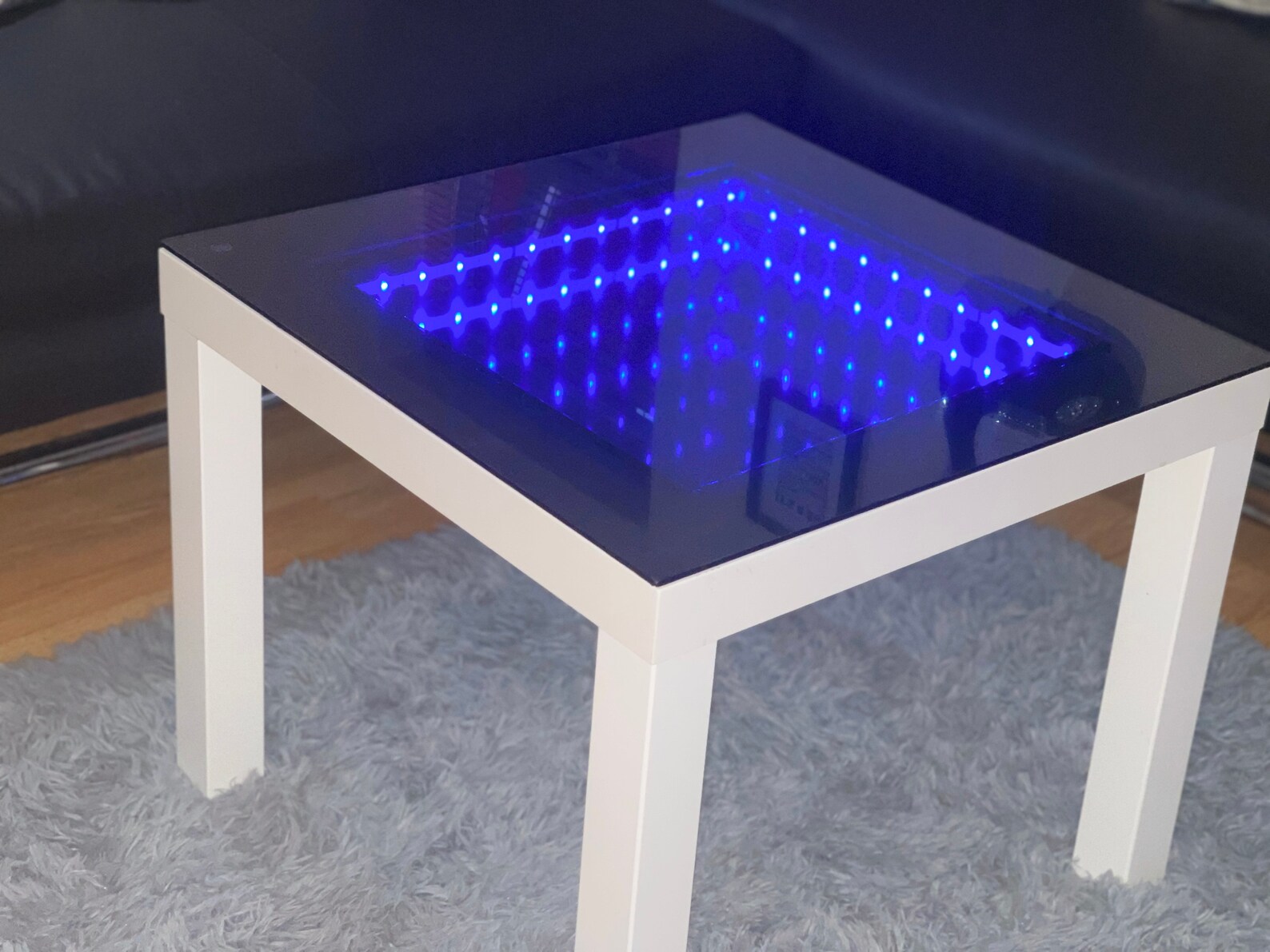 Infinity 3D coffee table with LED lights music synch and | Etsy