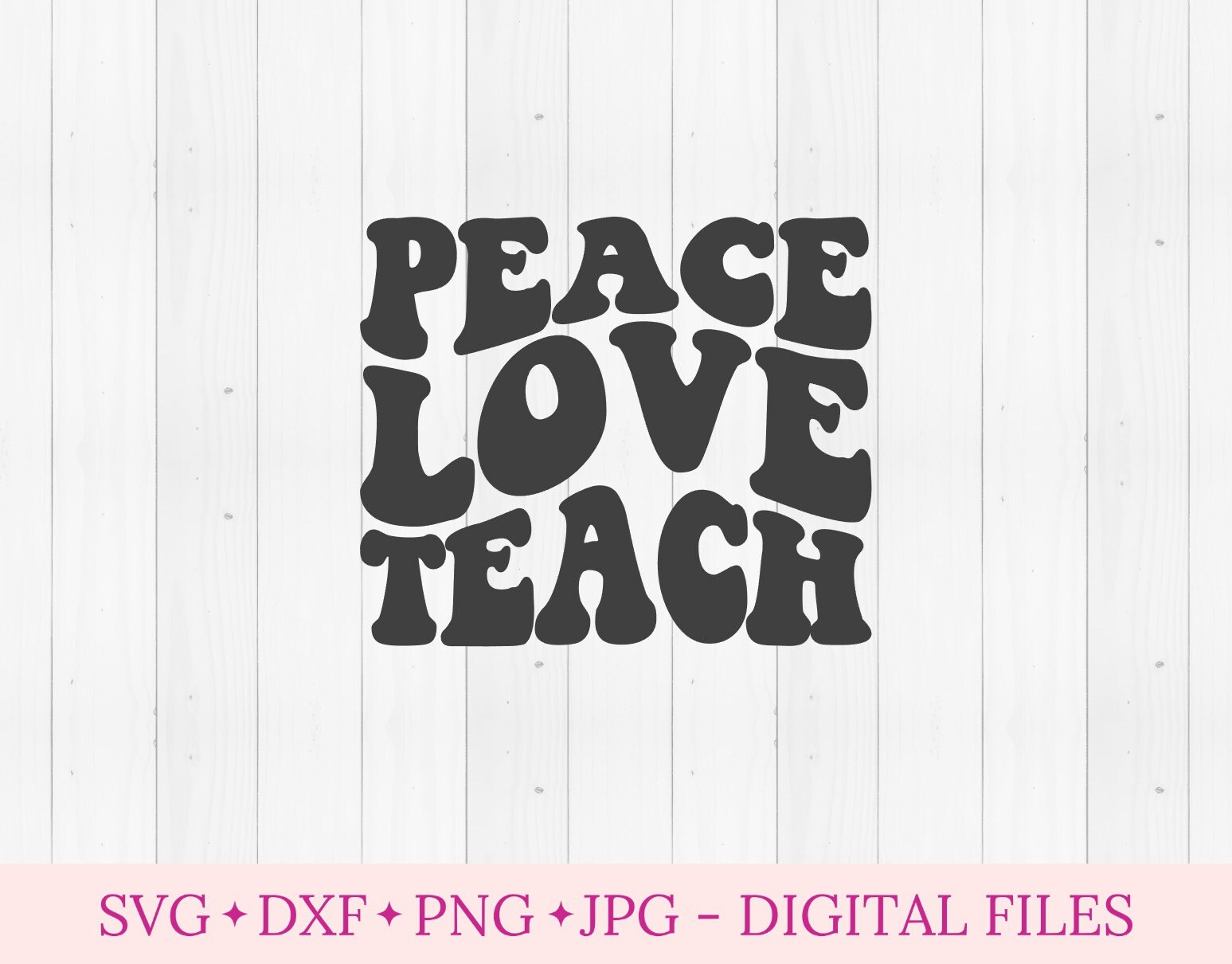 Peace Love Teach Svg Svg for Cricut Silhouette Cut File - Etsy
