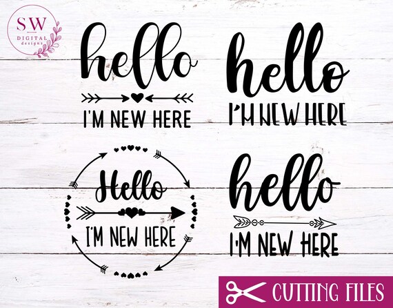 Hello I'm New Here Svg Bundle Svg for Cricut Svg Cutting - Etsy