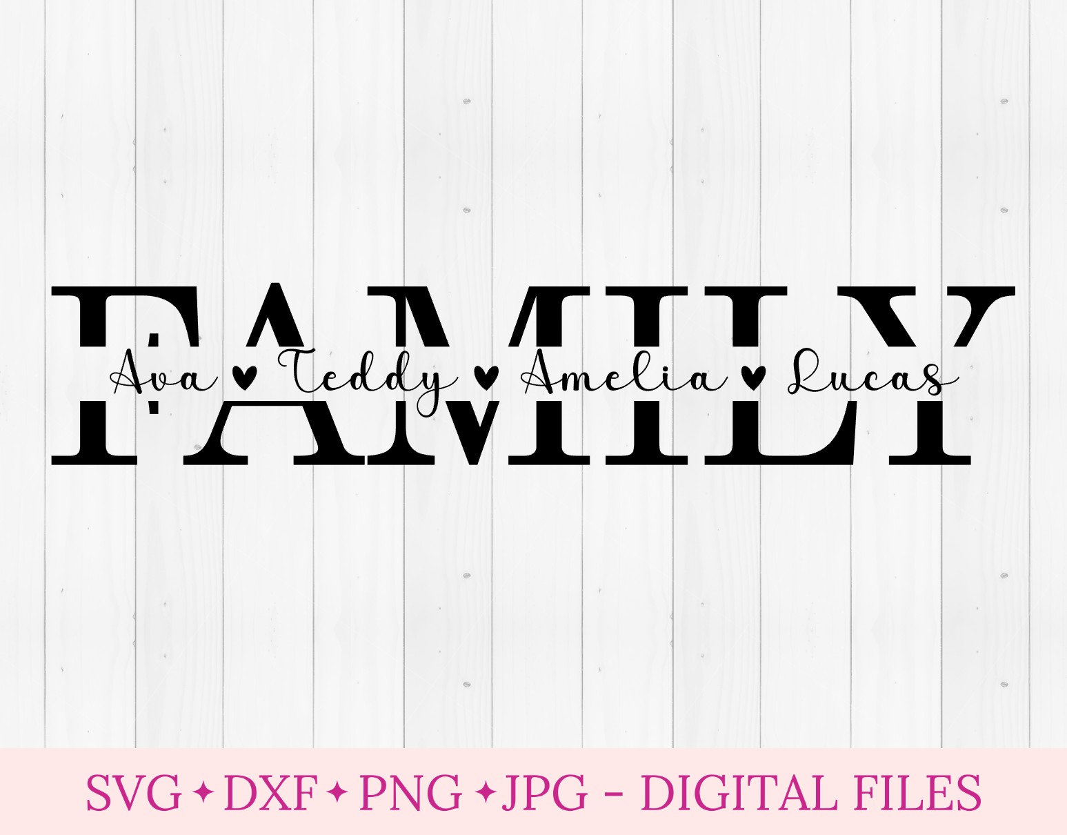 Family Svg Files for Cricut Family Split Name Frame Svg - Etsy
