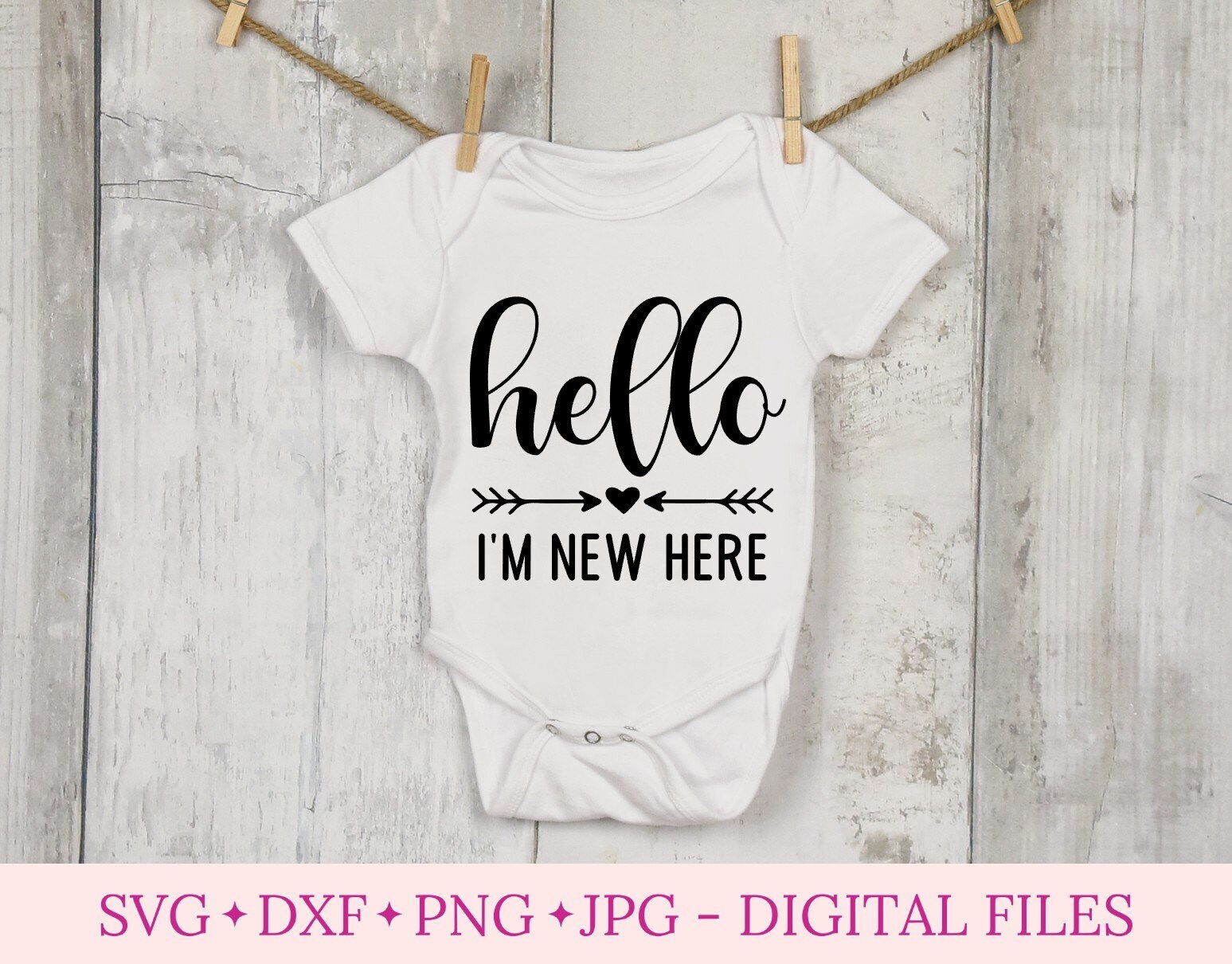 Hello I'm New Here Svg Svg for Cricut Welcome Baby Svg - Etsy