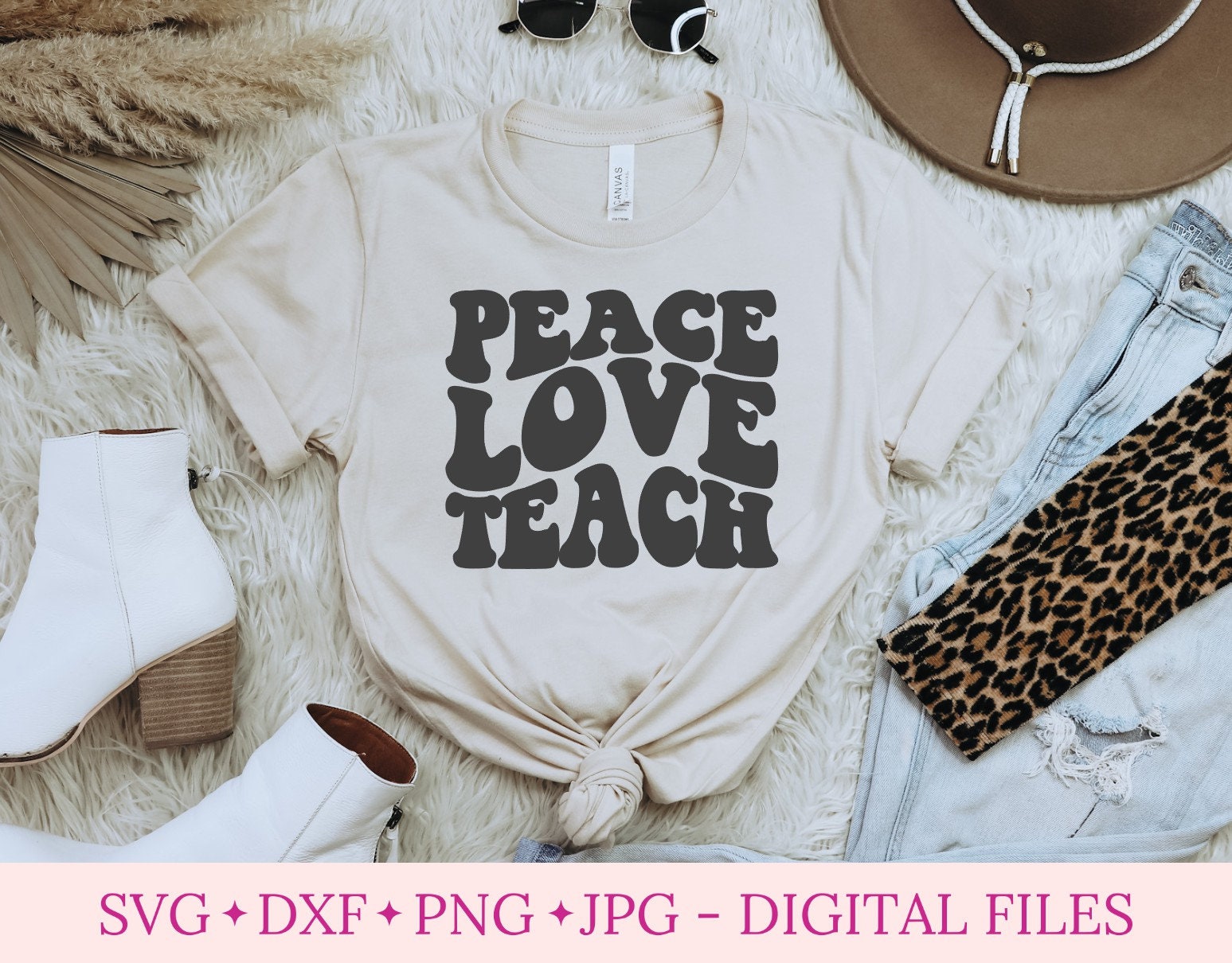 Peace Love Teach Svg Svg for Cricut Silhouette Cut File - Etsy