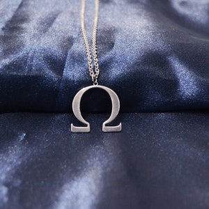 Omega Symbol Pendant With Bright Satin Finish - Etsy