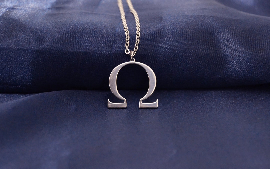 Omega Symbol Pendant With Bright Satin Finish - Etsy