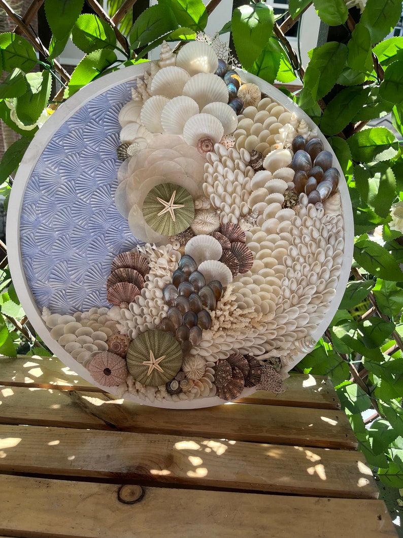Seashell Mosaic Wall Art - Etsy