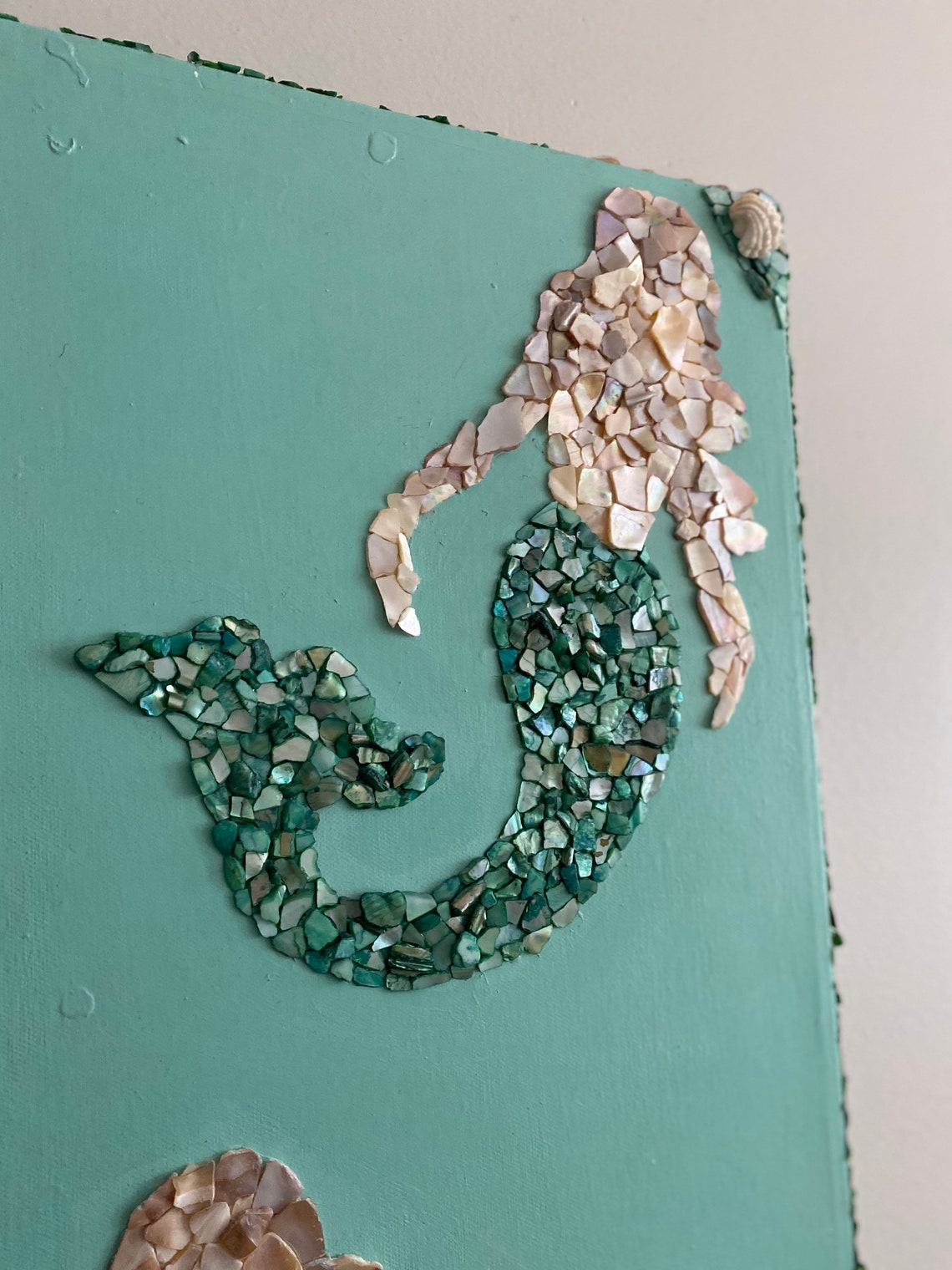 Seashell Mermaid Wall Art 35” X 12” - Etsy