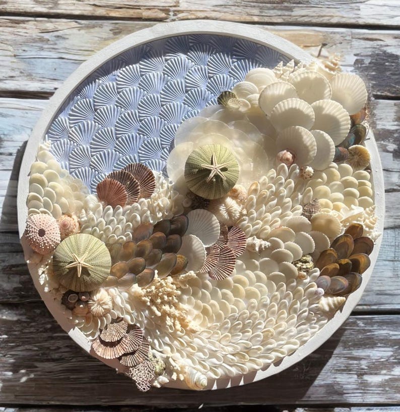 Seashell Mosaic Wall Art - Etsy