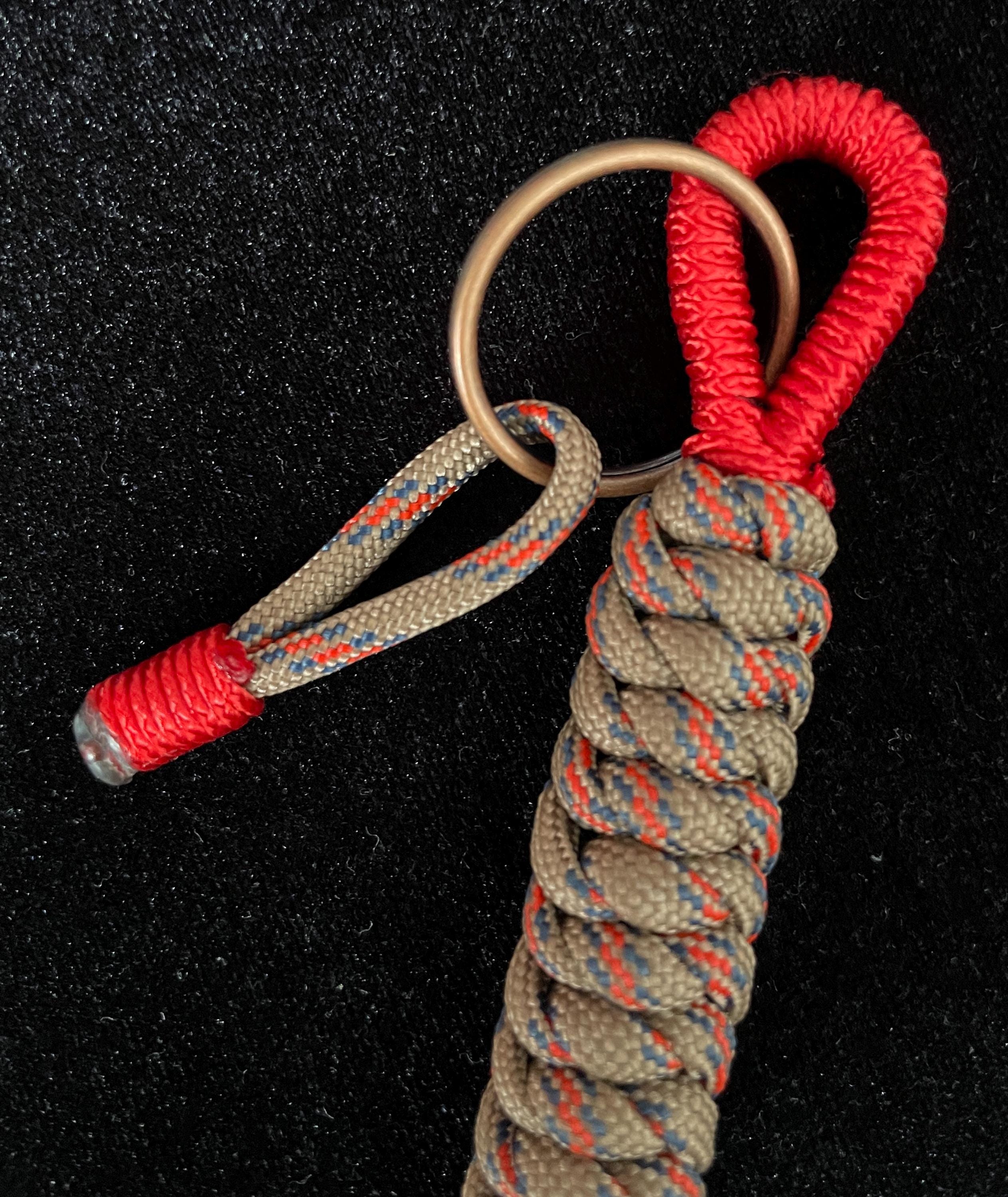 Paracord Keyring, Cat Brass Animal Head Bead - Etsy