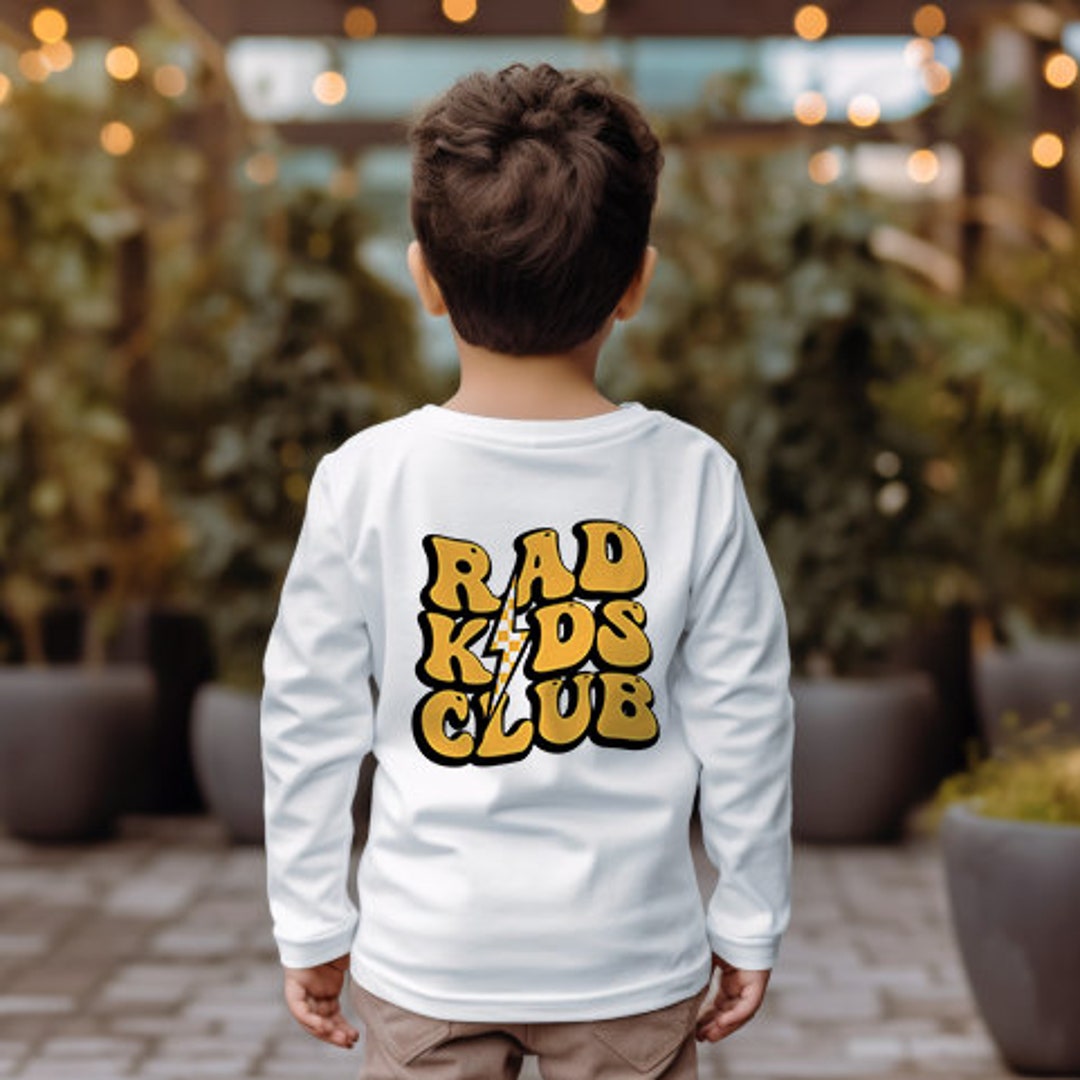 Rad Kids Club Shirt | Retro Kids Graphic Tee | Toddler & Youth Trendy ...