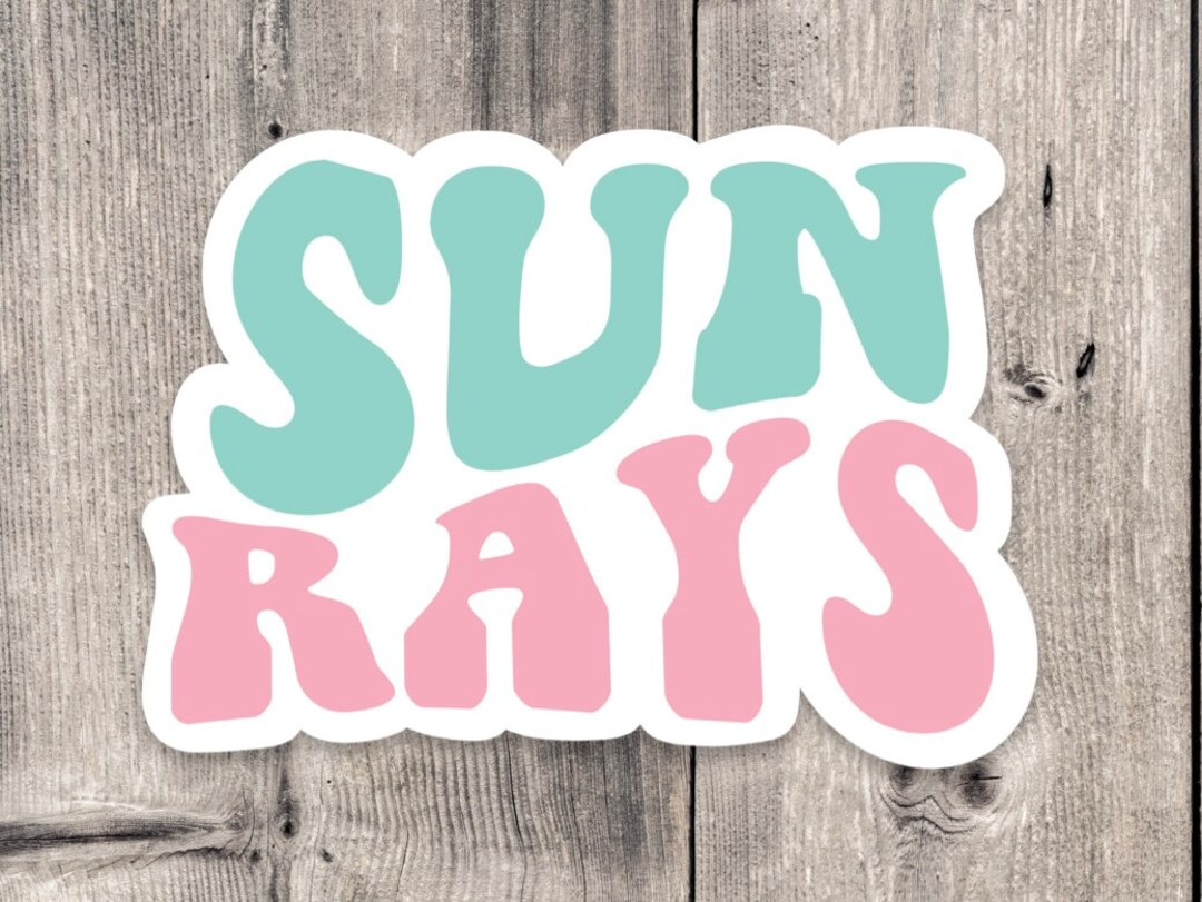 Sun Rays Sticker: Retro Beach Quote Vinyl Decal - Etsy