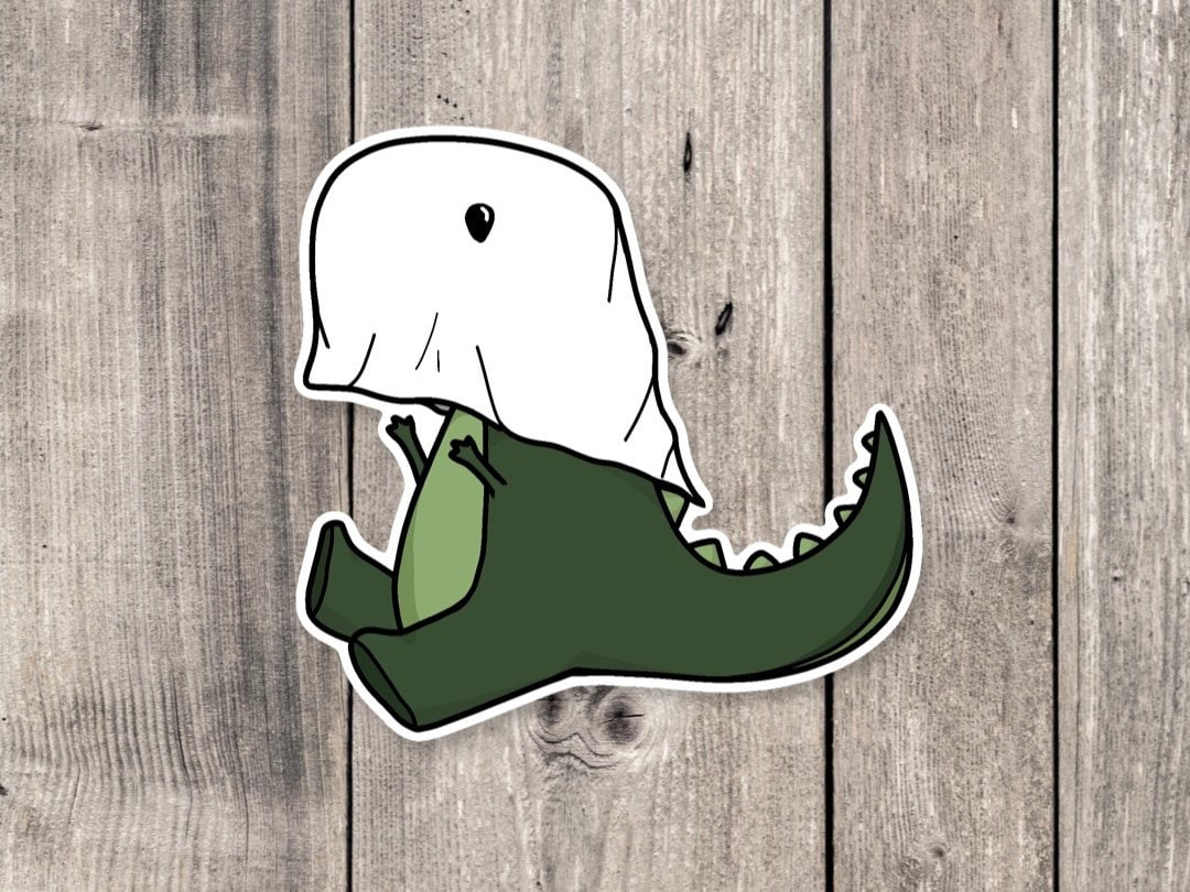 Halloween Dinosaur Sticker, Halloween Stickers, Funny Animal Stickers ...