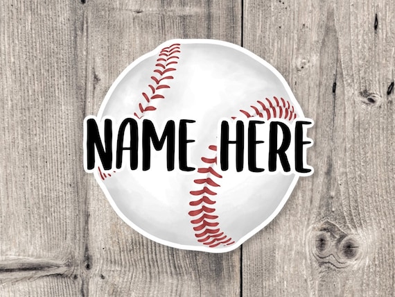 Custom Baseball Name Sticker Personalized Gift Water Bottle - Etsy