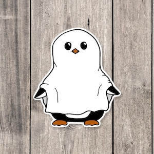 Halloween Penguin Sticker Halloween Stickers Funny Animal - Etsy