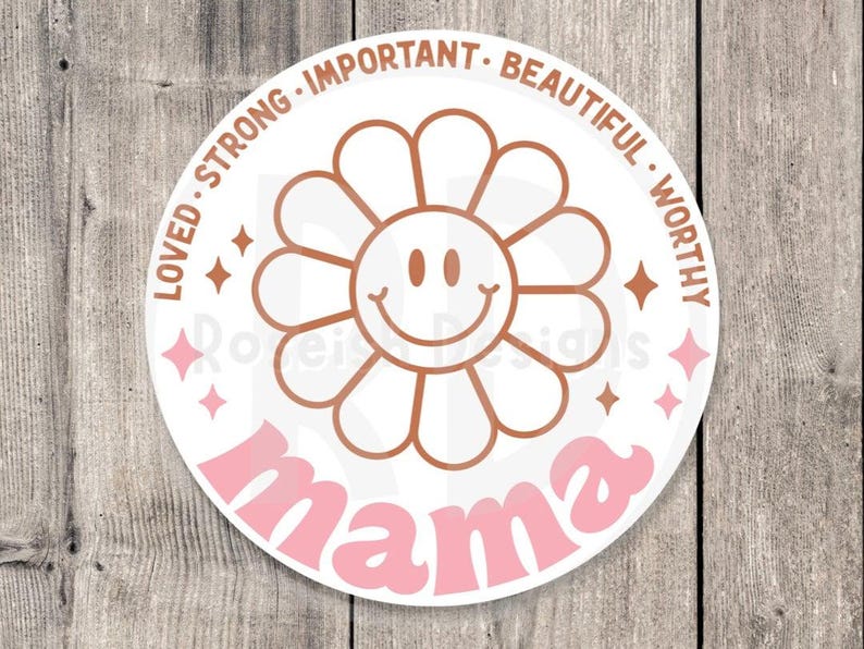Cute Mama Vinyl Sticker, Retro Mental Health Gift - Etsy