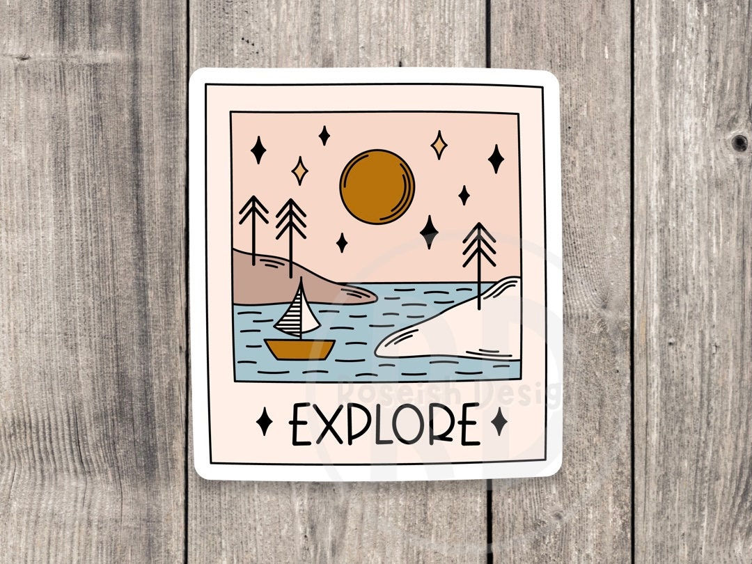 Explore Sticker, Adventure Sticker, Polaroid, Outdoorsy Gifts, Hiking ...