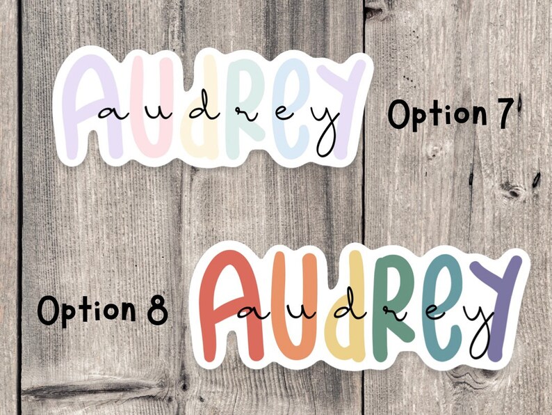 Custom Name Stickers Personalization Colorful Stickers - Etsy