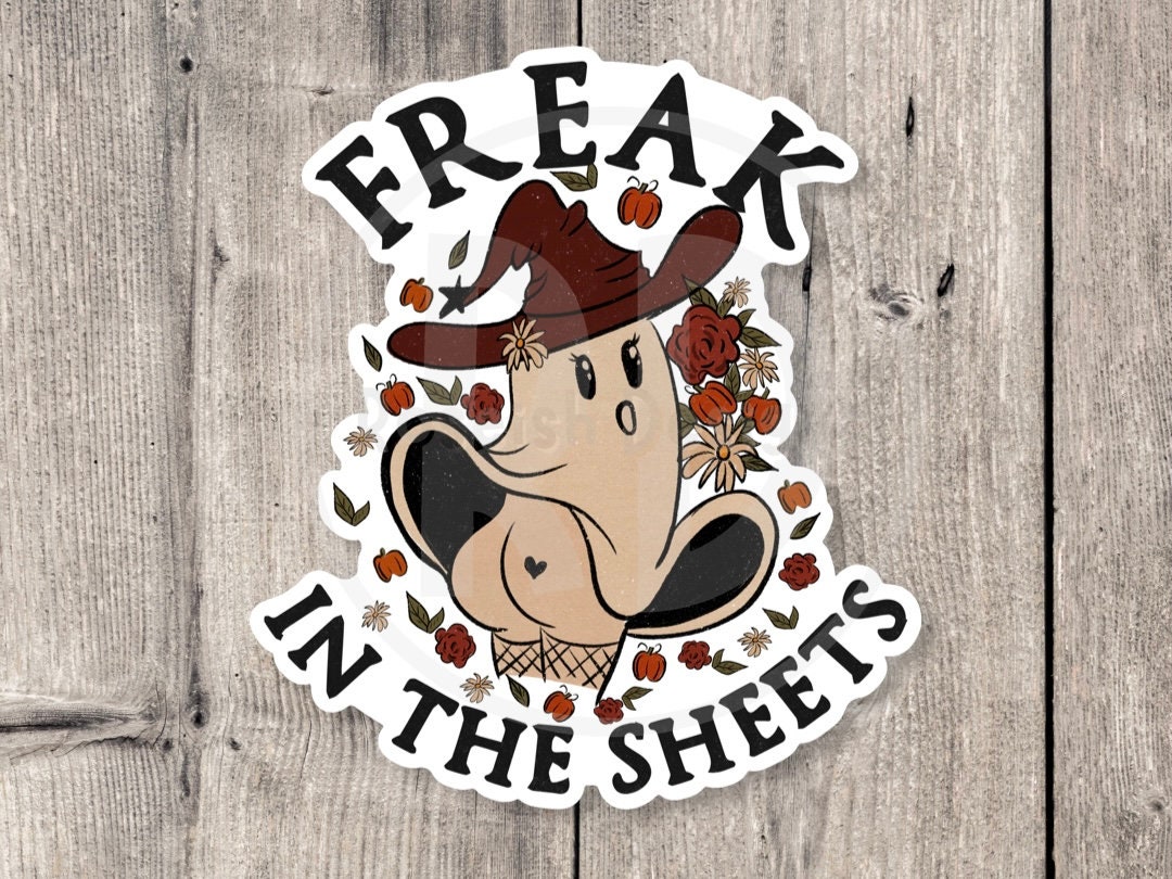 Freak in the Sheets Sticker, Spooky Vibes, Halloween Stickers, Retro ...