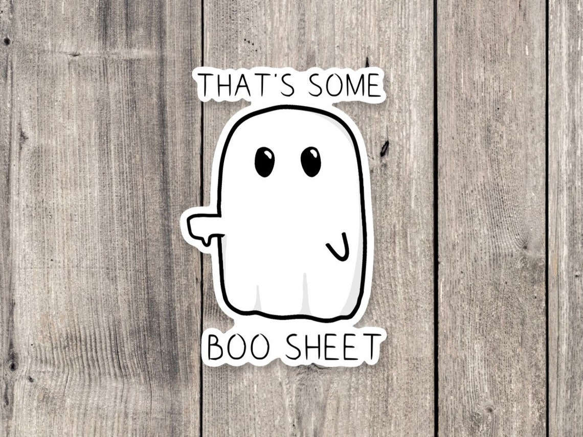 Funny Ghost Sticker Halloween Stickers Spooky Season Boo - Etsy