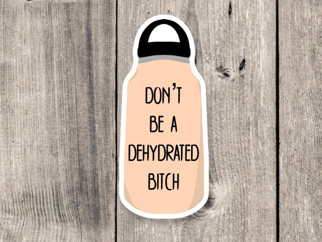 Don't Be a Dehydrated B*tch, Drink Your Water, Water Bottle Sticker ...