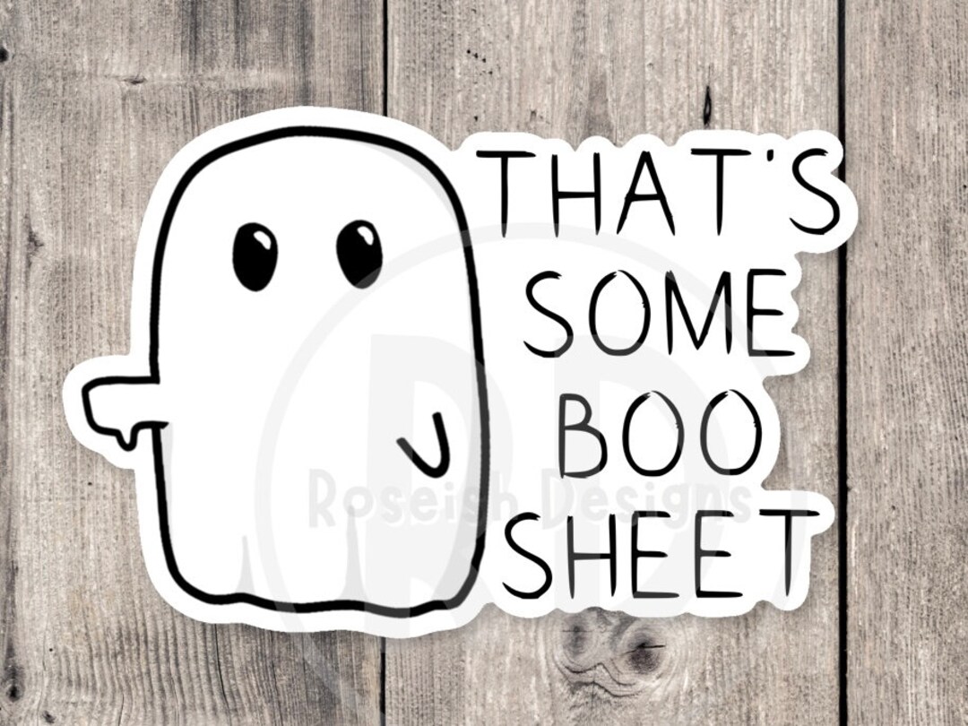 Funny Ghost Sticker, Halloween Stickers, Spooky Season, Boo Sheet ...