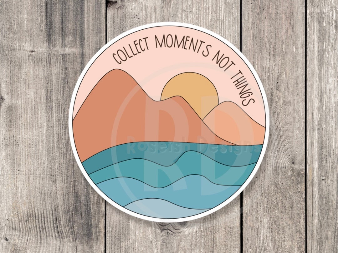 Adventure Sticker: Collect Moments, Outdoorsy Vinyl Decal - Etsy
