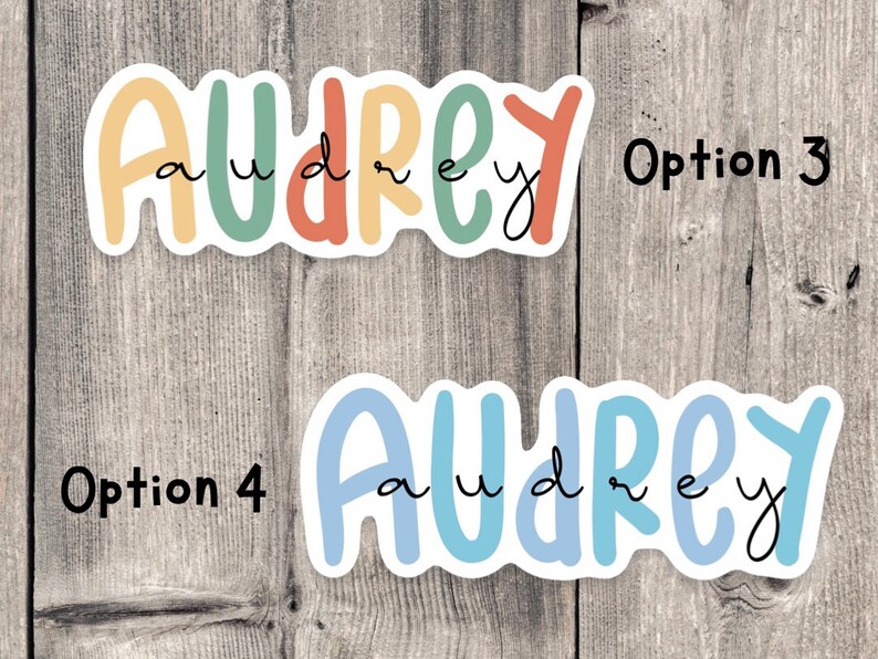 Custom Name Stickers Personalization Colorful Stickers - Etsy