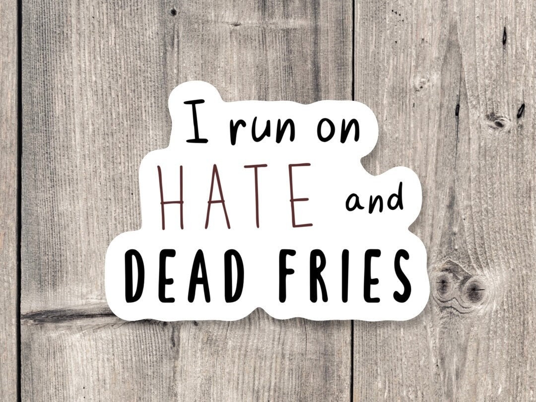 Server Sticker, I Run on Hate, Waitress Sticker, Funny Server Quotes ...