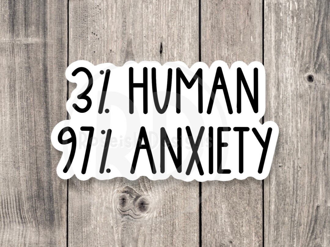 Funny Anxiety Water Bottle Sticker, Mental Health, Introvert Gift - Etsy